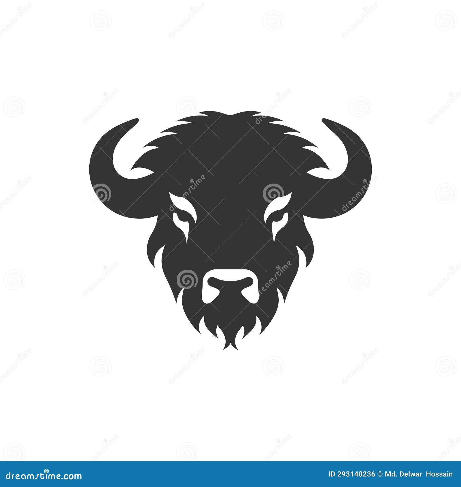 Bison icon stock vector. Illustration of america, bison - 293140236