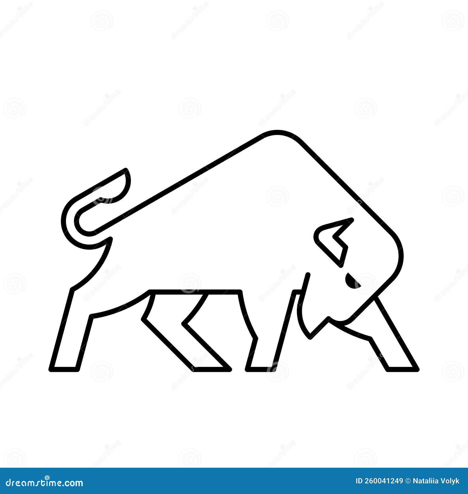 Bison Logo stock vector. Illustration of wild, logo - 260041249