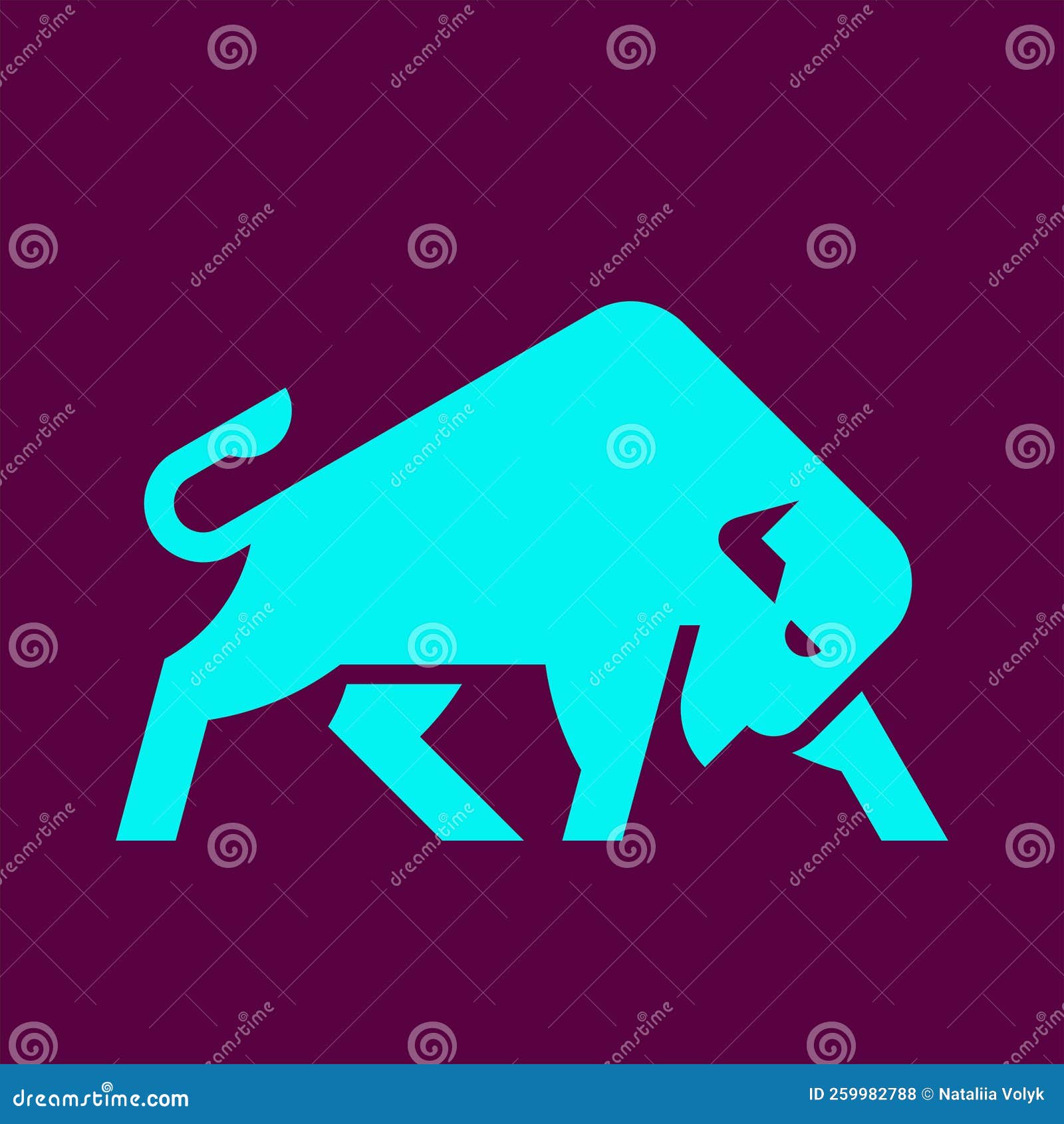 Bison Logo stock vector. Illustration of icon, horn - 259982788