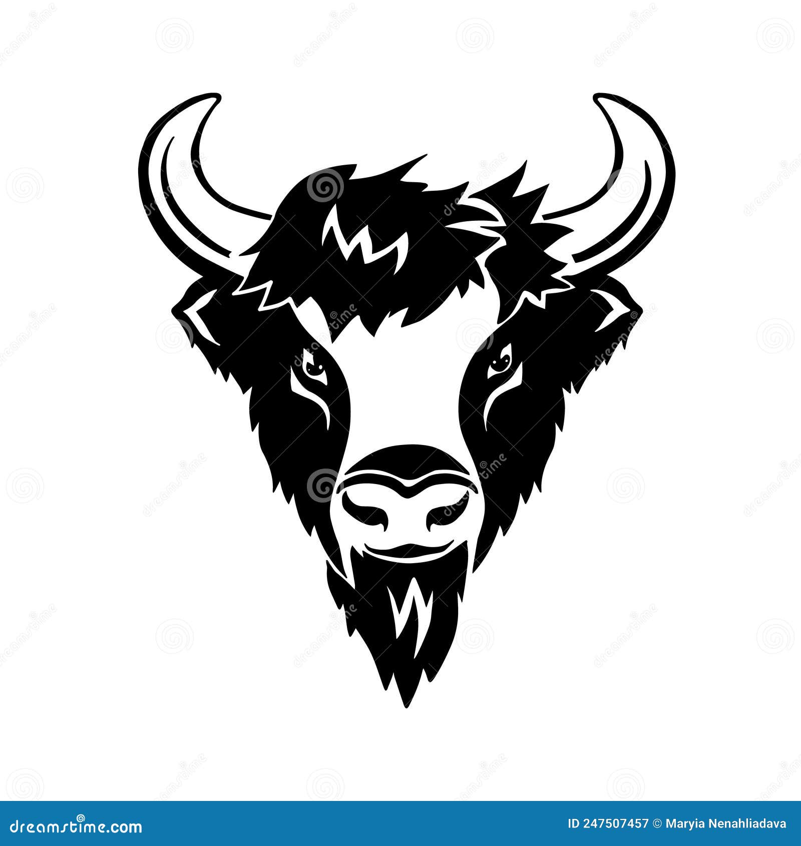 Bison Logo. Bison Head. Vector Illustration Stock Vector - Illustration ...