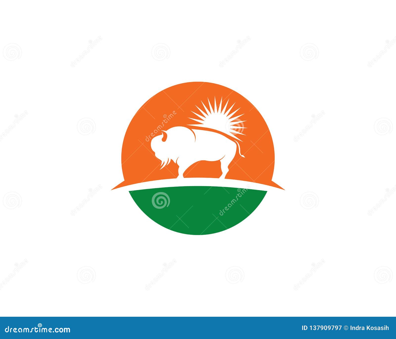 Bison Logo Icon Vector Template Illustration Stock Vector ...