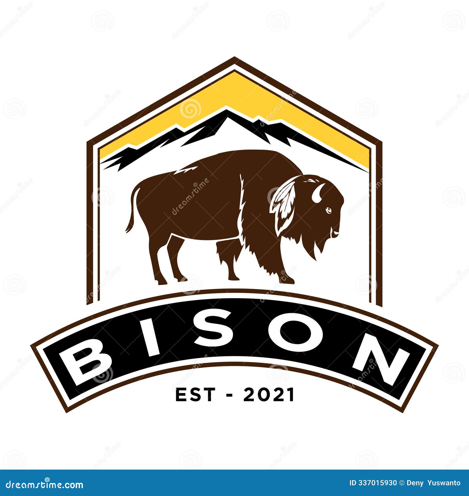 Bison Logo Vector Design Template Basic RGB Stock Illustration ...