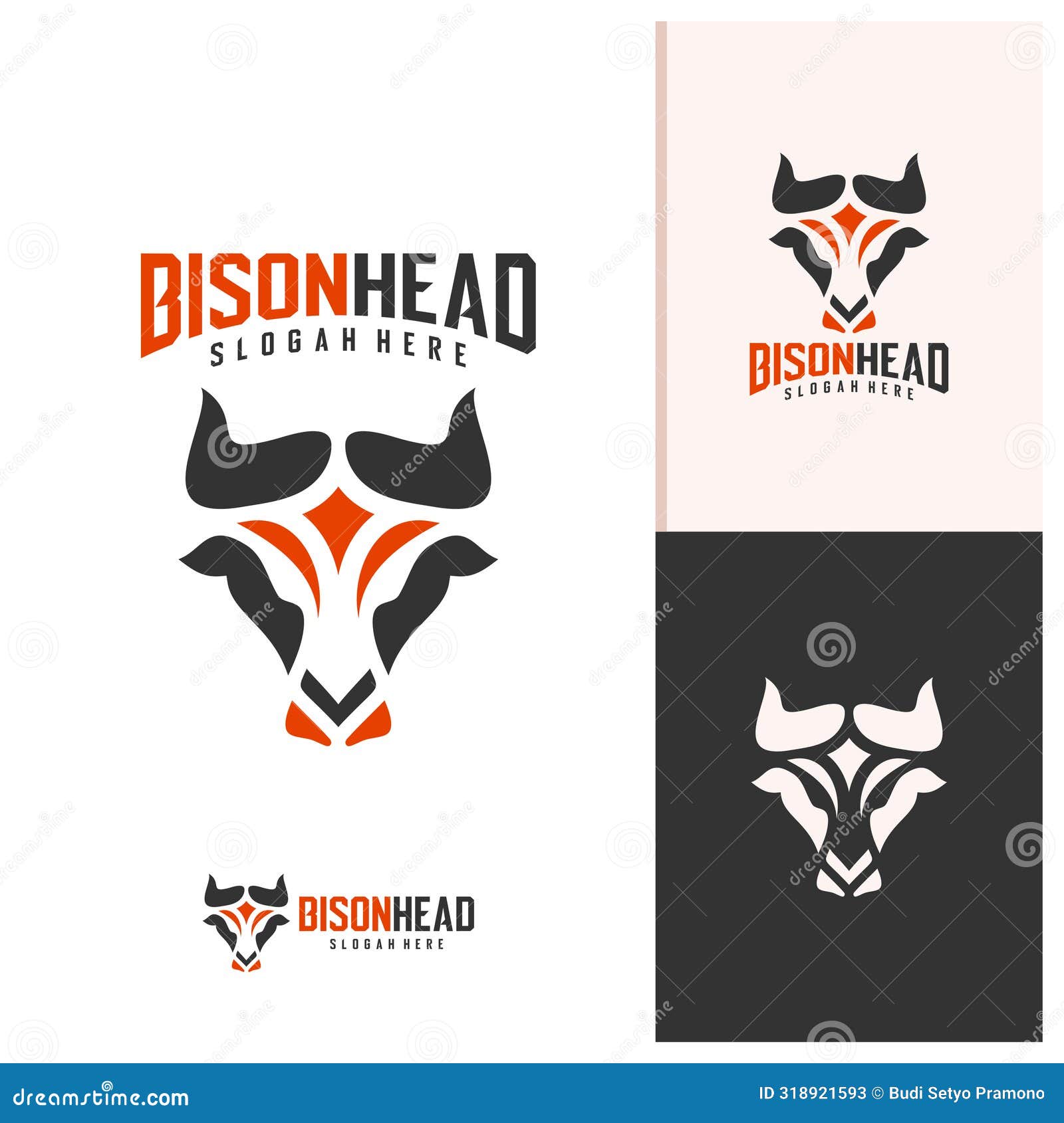 Bison Logo Vector Template, Creative Bison Head Logo Design Concepts ...