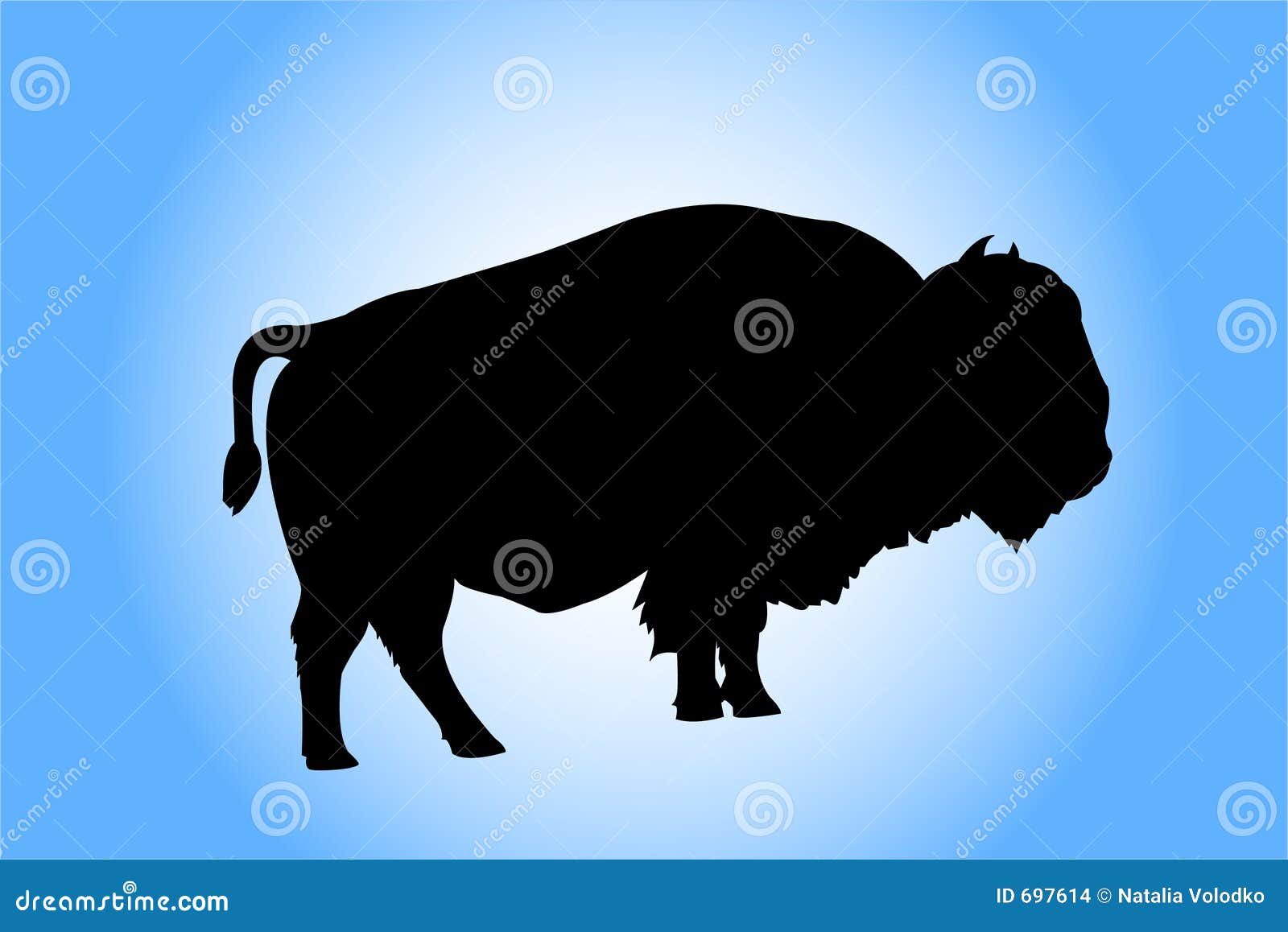 Bison Silhouette Stock Images - Image: 697614