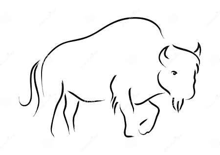 Bison stock vector. Illustration of vector, symbol, bull - 56183400