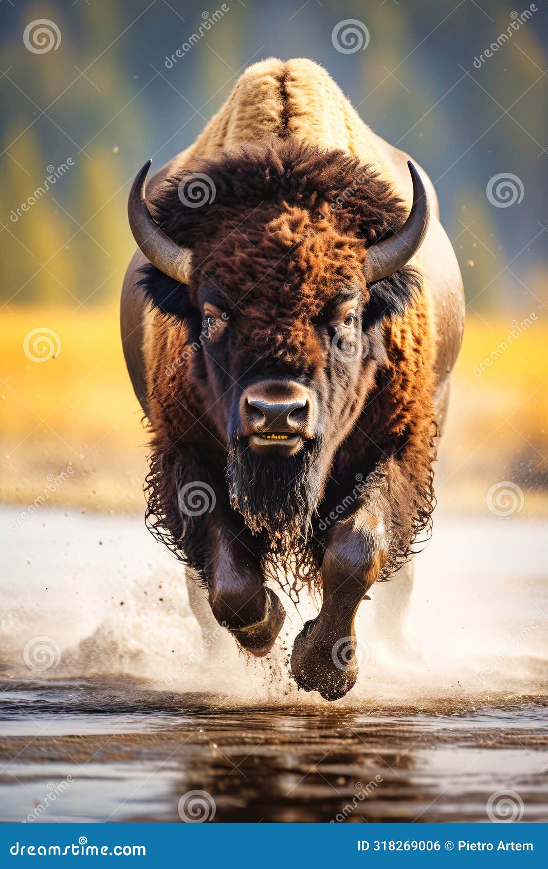 Chilling Bison Family In The Forest Stock Photography | CartoonDealer ...