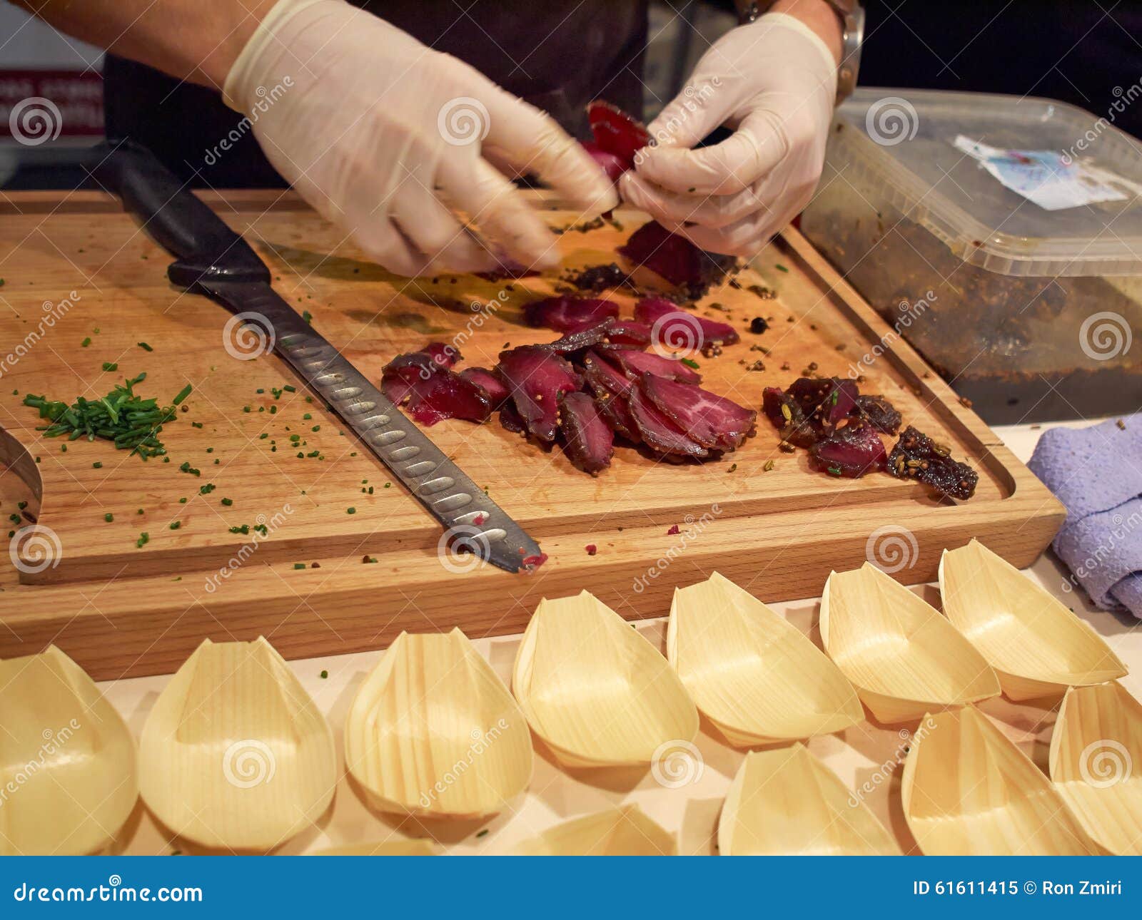 Bison Tenderloin Cut by a Chef Stock Image - Image of fillet, barbecue ...
