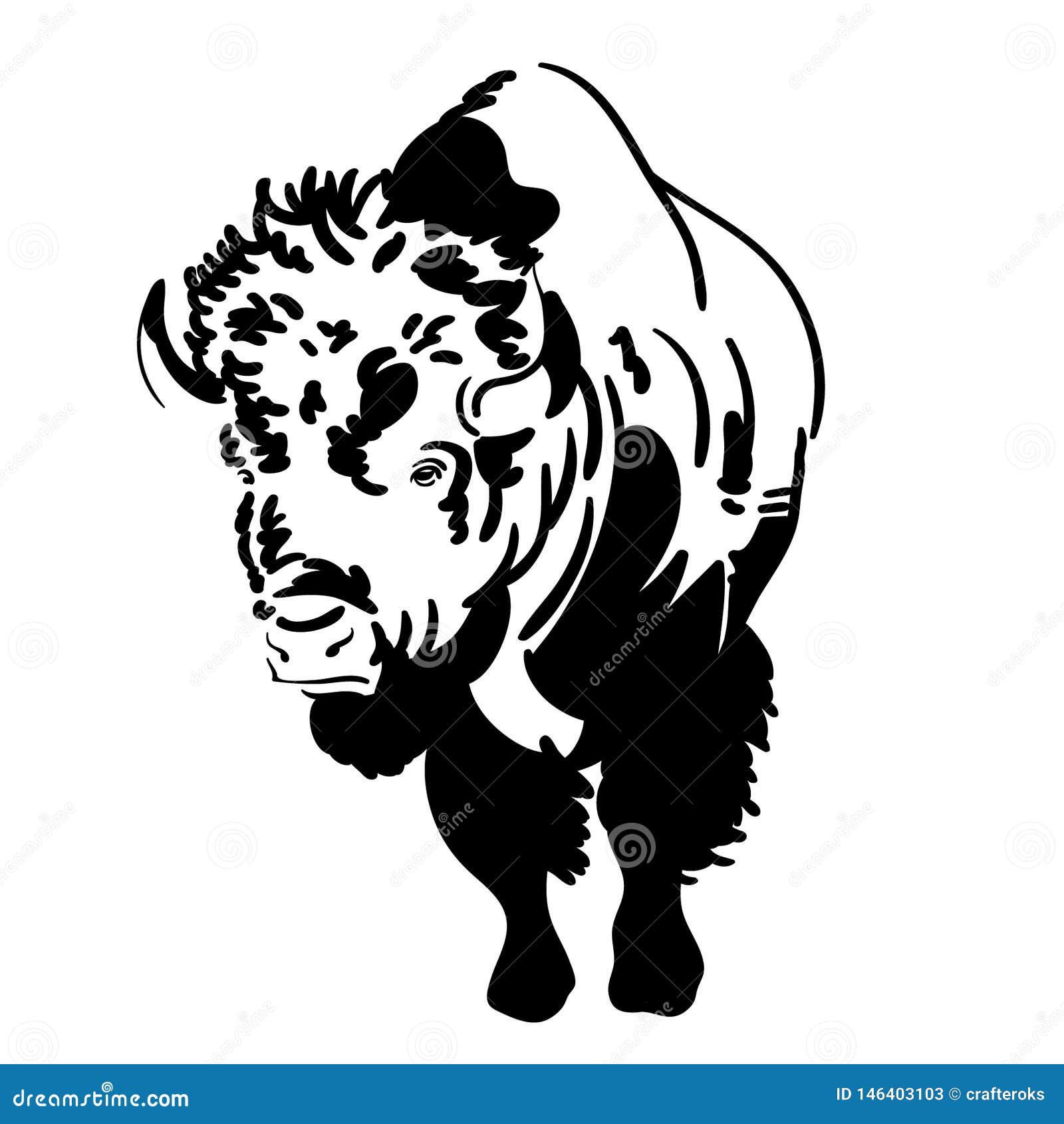 Bison Vector Eps Illustration by Crafteroks Stock Vector - Illustration ...