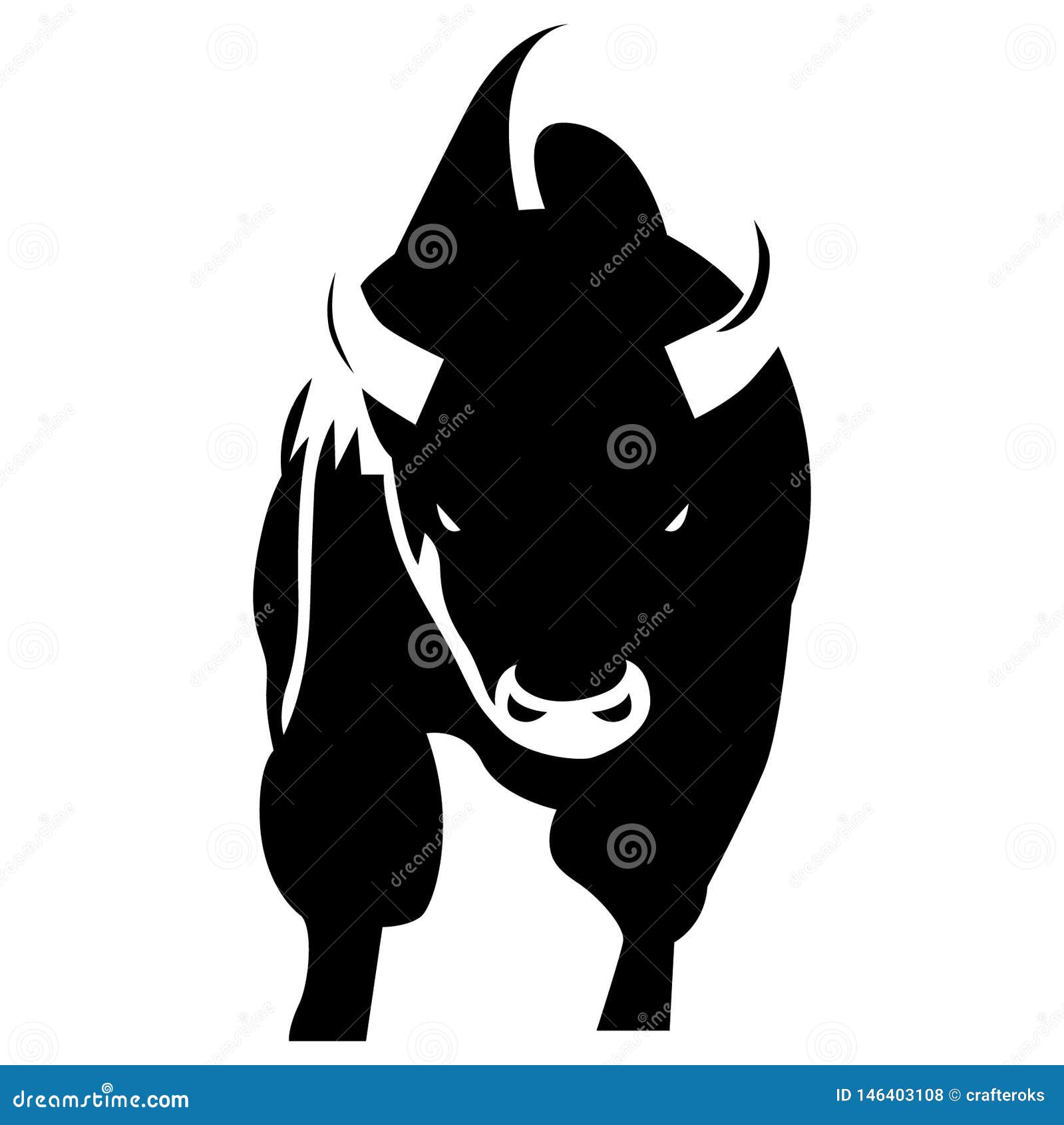 Bison Vector Eps Illustration By Crafteroks | CartoonDealer.com #146403022