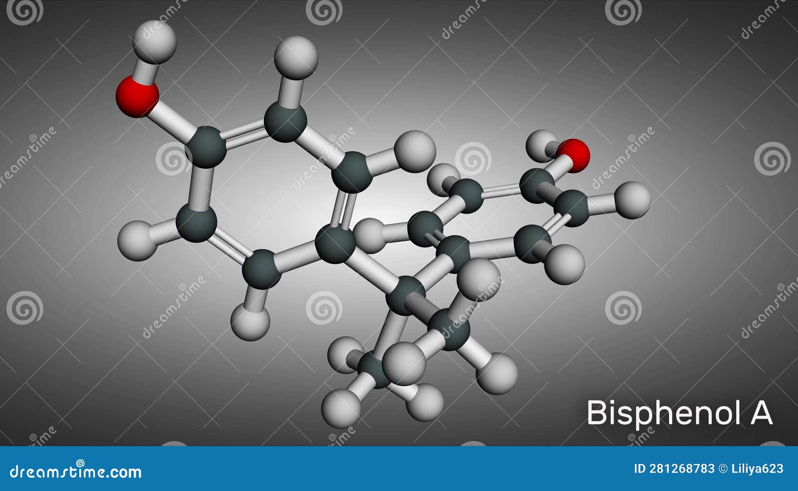 Bisphenol A Molecular Structure, 3d Model Molecule, Bpa, Structural ... Bisphenol A Molecular Structure, 3d Model Molecule, Bpa, Structural ...