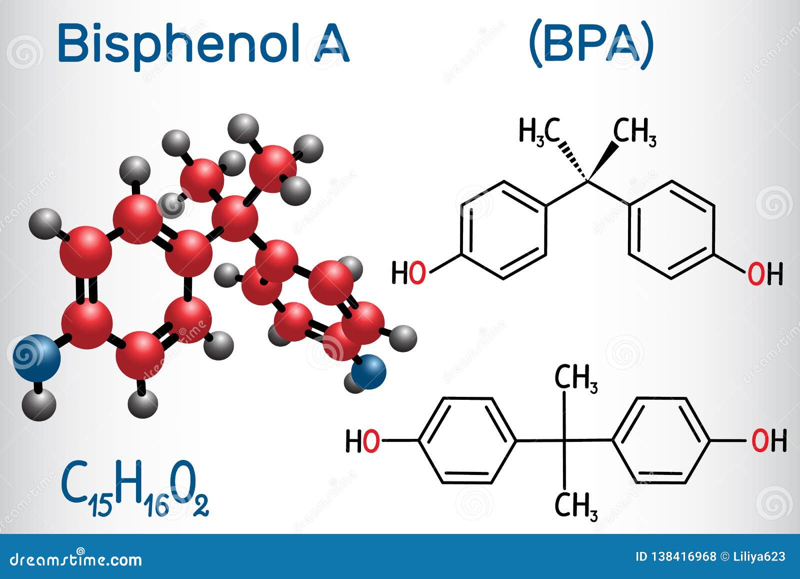 Bisphenol a BPA Molecule. Structural Chemical Formula and Molecule ... Bisphenol a BPA Molecule. Structural Chemical Formula and Molecule ...