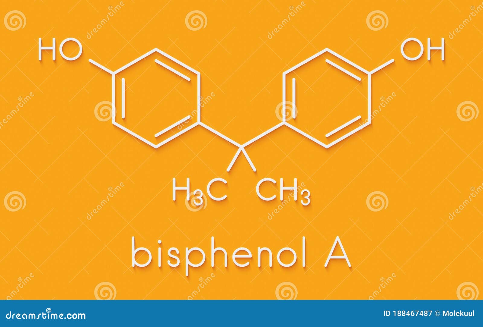 Bisphenol A Molecular Structure, 3d Model Molecule, Bpa, Structural ... Bisphenol A Molecular Structure, 3d Model Molecule, Bpa, Structural ...