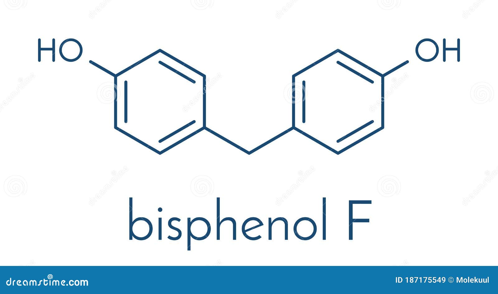 Bisphenol A BPA Molecule. Structural Chemical Formula On The Dark Blue ...