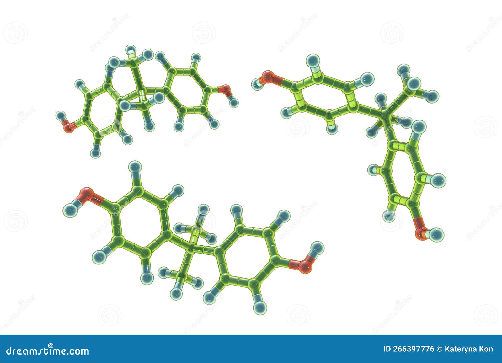 Bisphenol A BPA Molecule. Structural Chemical Formula And Molecule ...