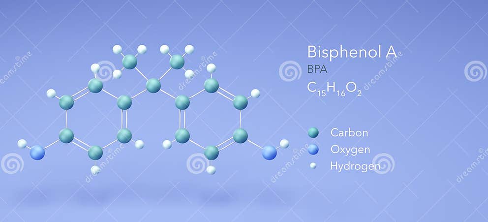 Bisphenol a Molecule, Molecular Structures, BPA 3d Model, Structural ...