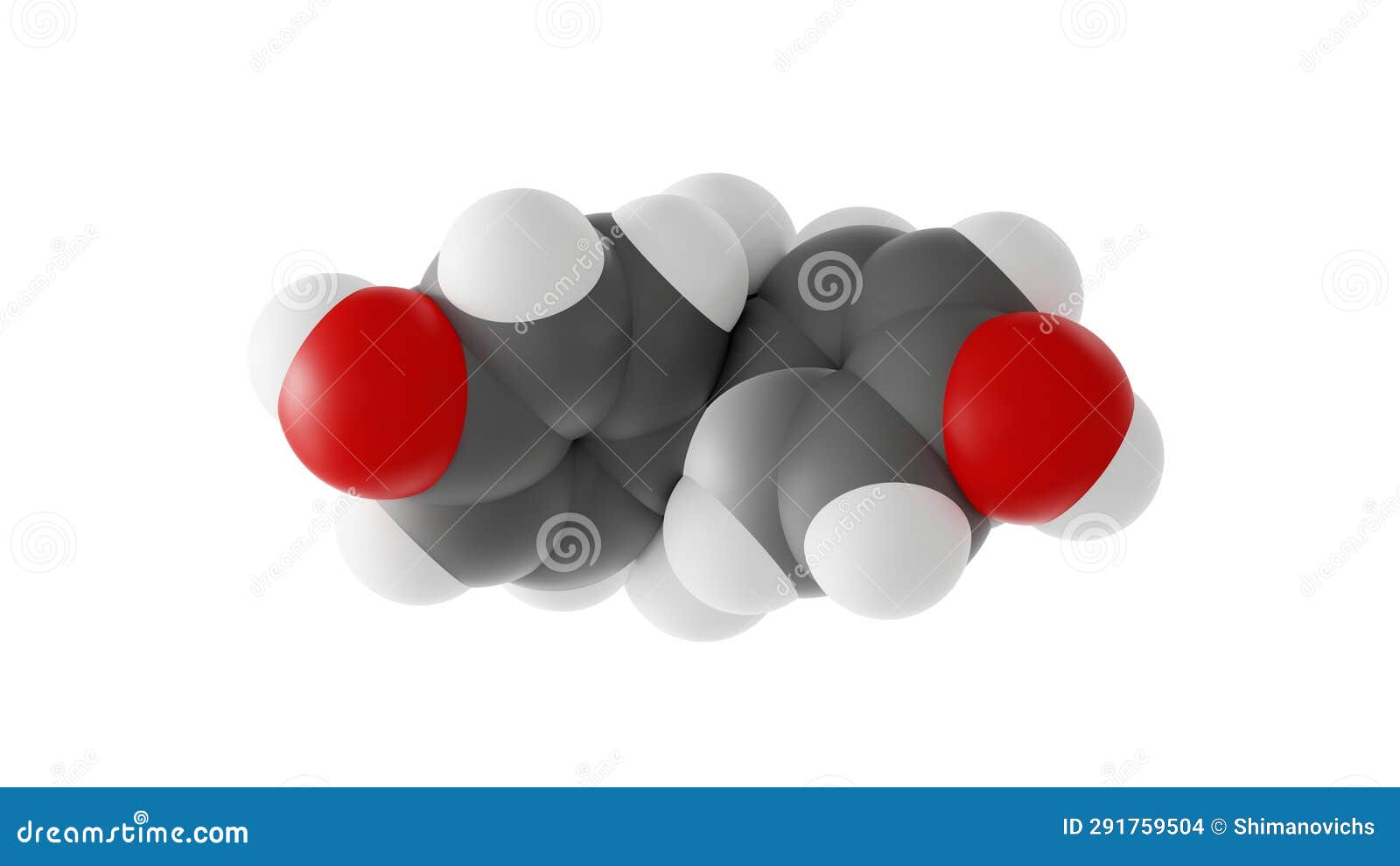 Bisphenol a Molecule, Polycarbonate Molecular Structure, Isolated 3d ...