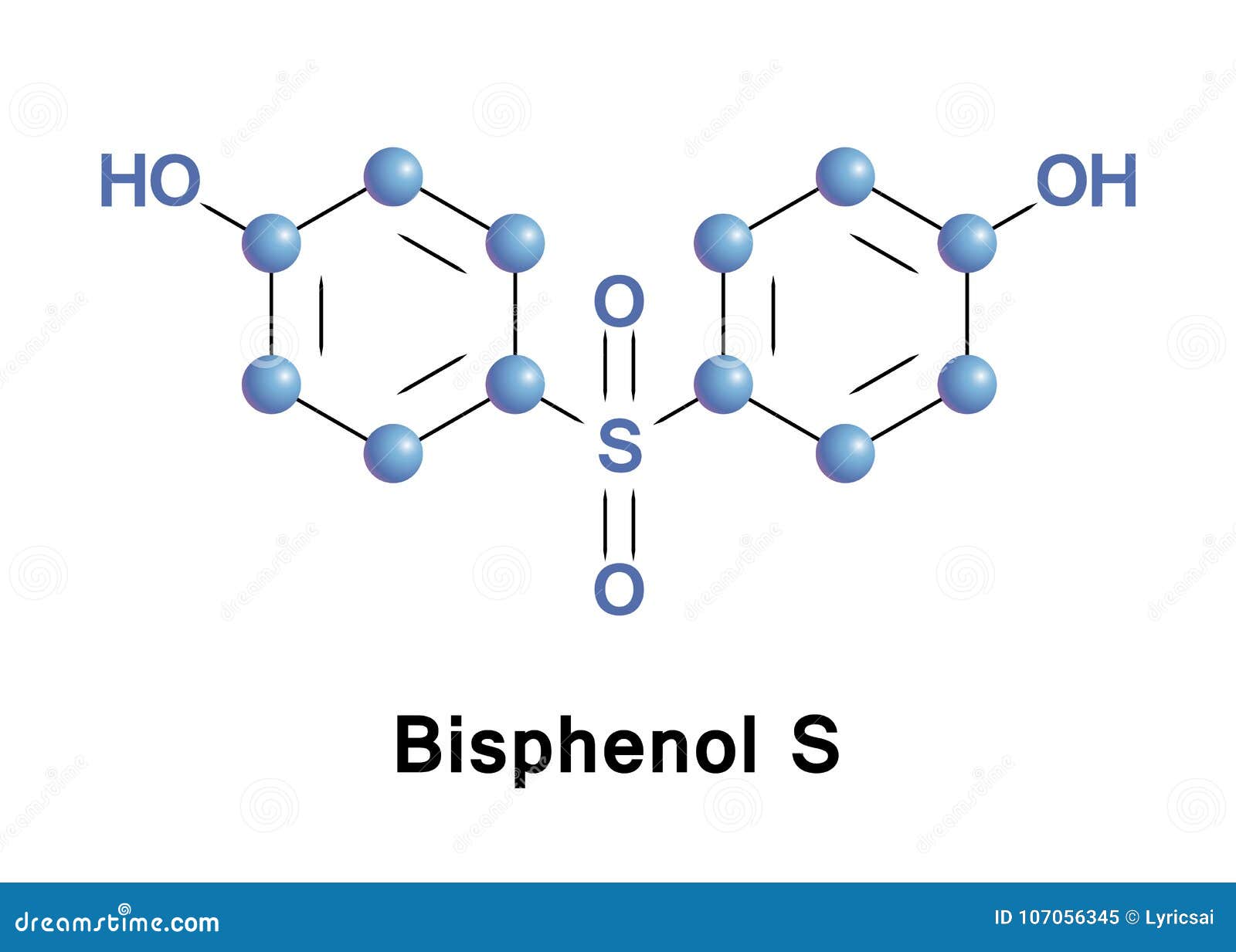 Bisphenol S, or BPS stock vector. Illustration of bond - 107056345