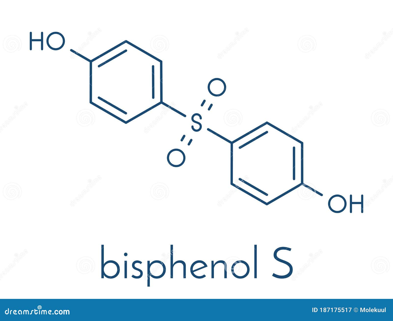 Bisphenol S BPS Plasticizer Molecule. Used As Curing Agent In Epoxy ...