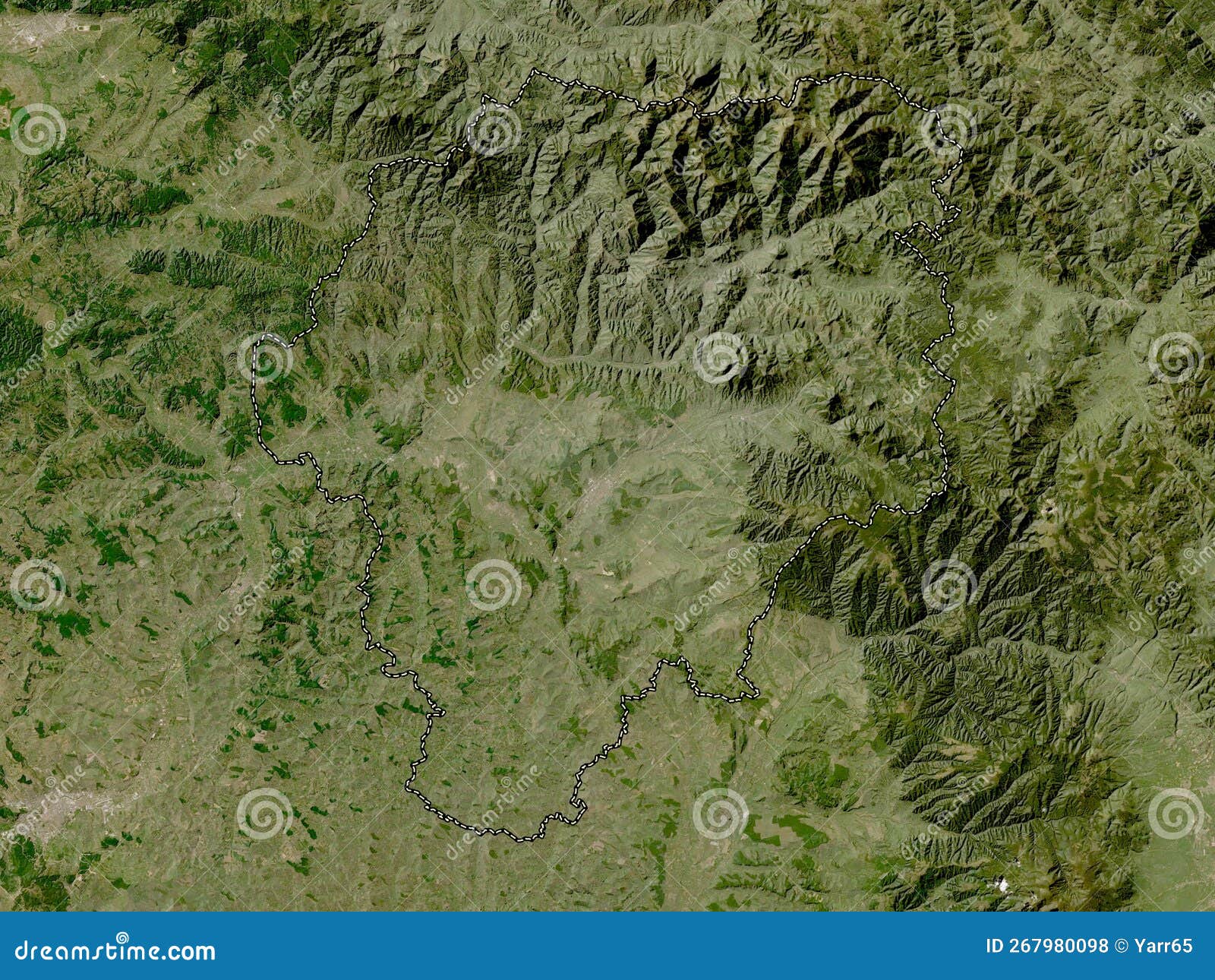 Bistrita-Nasaud, Romania. Low-res Satellite. No Legend Stock ...