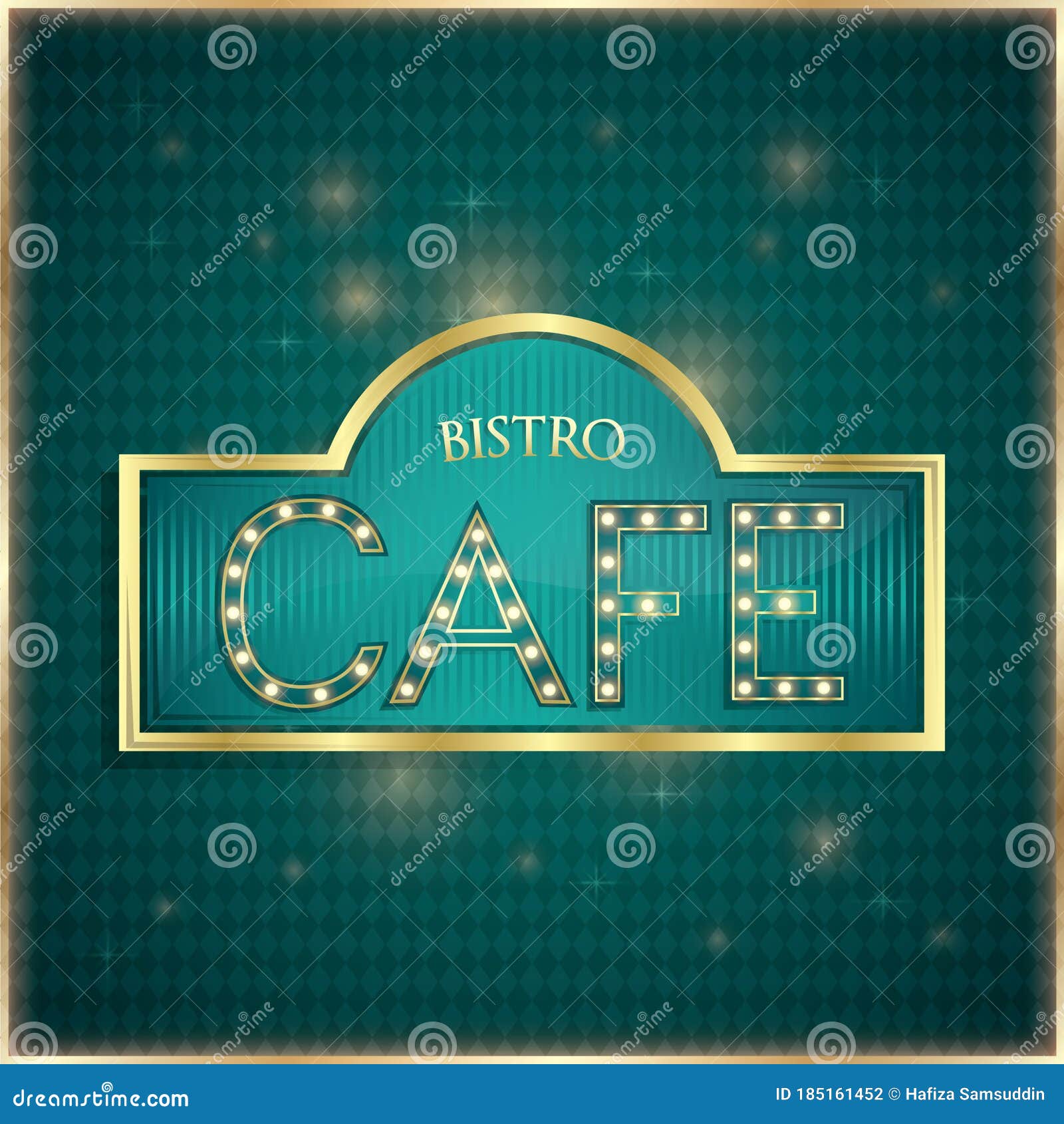 Bistro Cafe Label. Vector Illustration Decorative Design Stock Vector ...