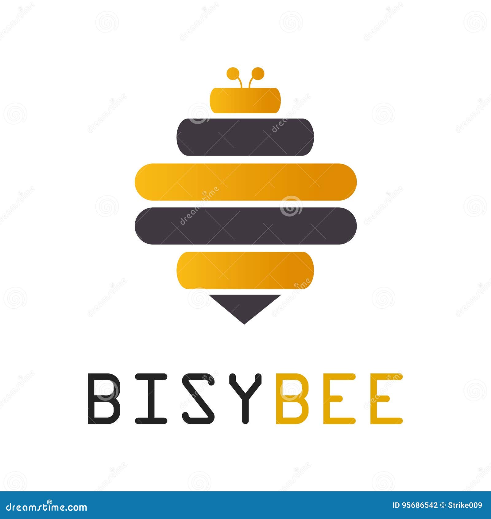 Bisy Bee Logo Illutsrattion Design Stock Vector - Illustration of ...