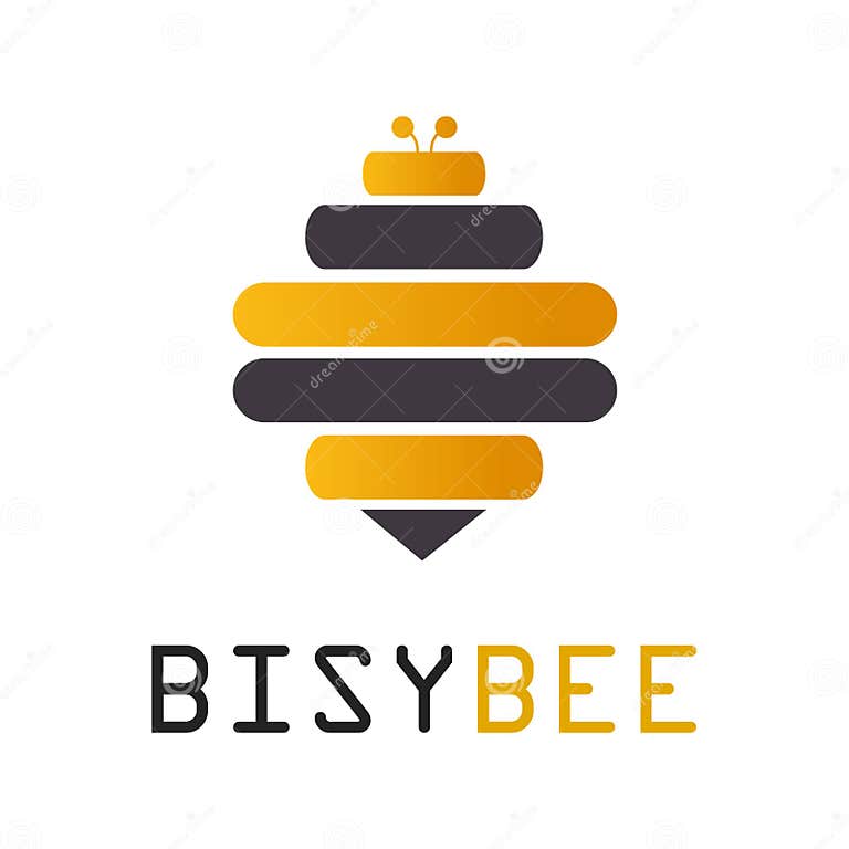 Bisy Bee Logo Illutsrattion Design Stock Vector - Illustration of ...