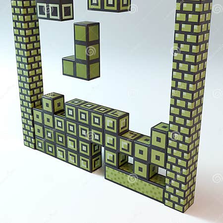 8-Bit Block Game Concept stock illustration. Illustration of stage ...