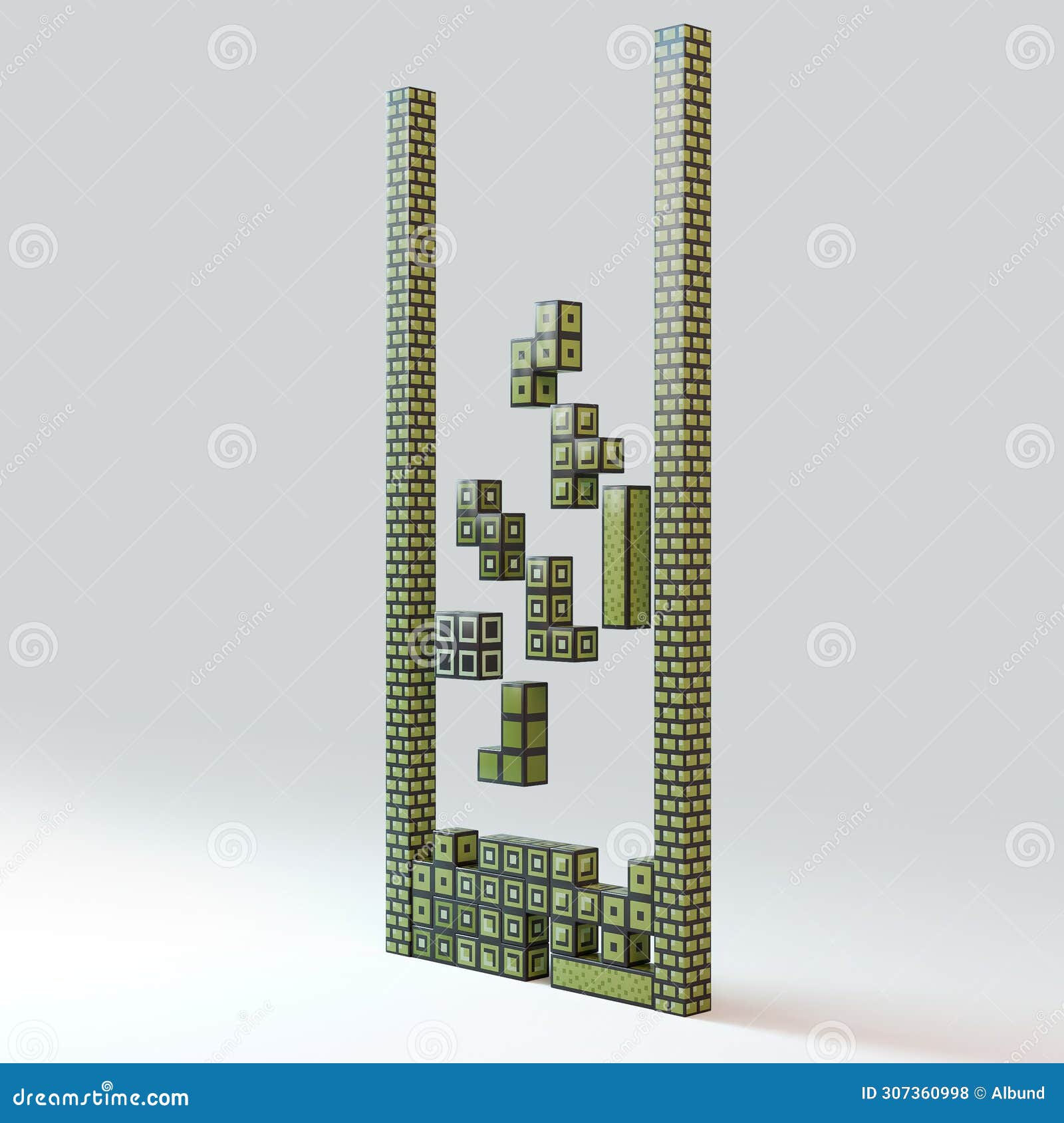 8-Bit Block Game Concept stock illustration. Illustration of blocks ...
