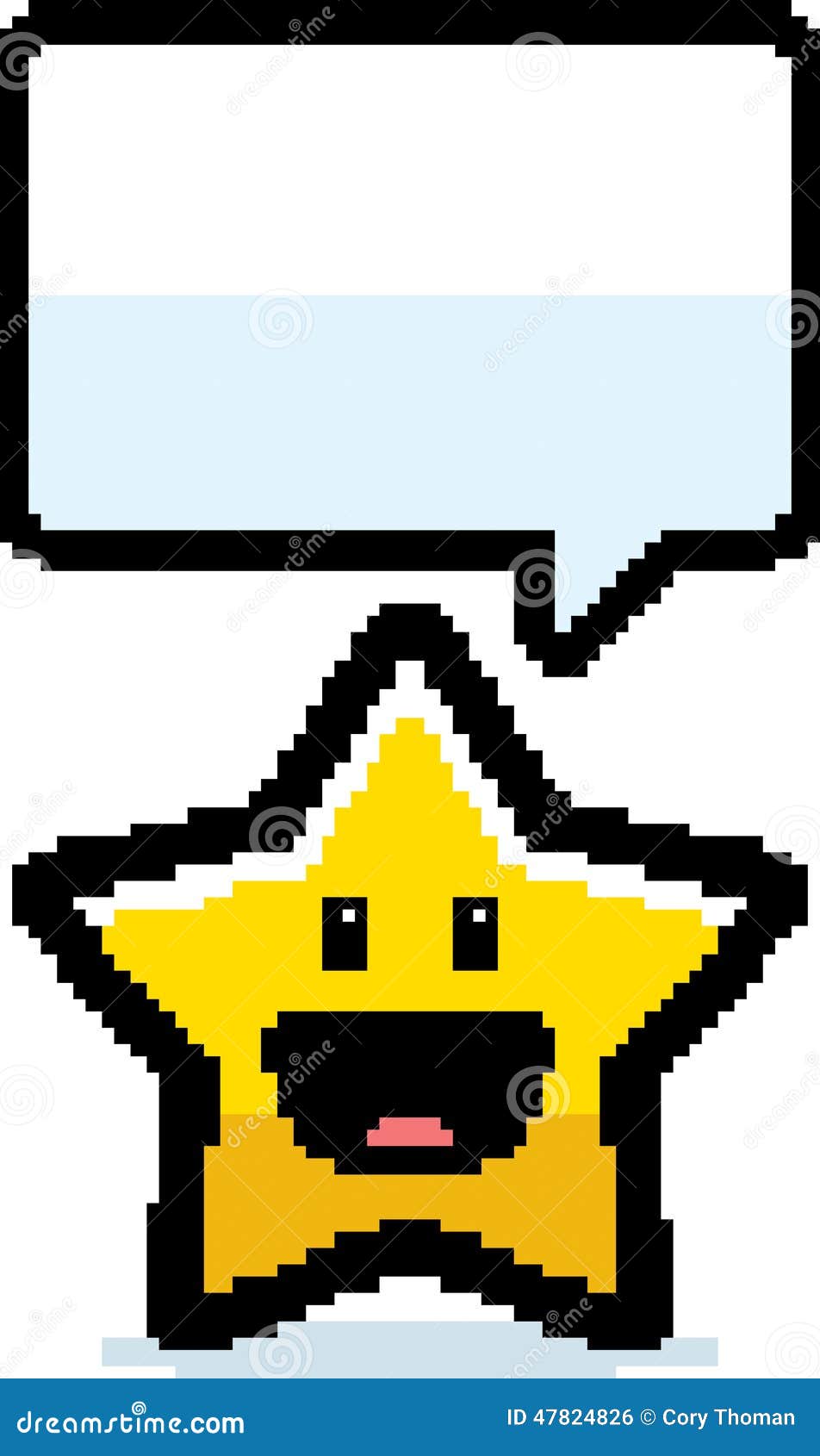 8-bit Cartoon Star stock vector. Illustration of gold - 47824826