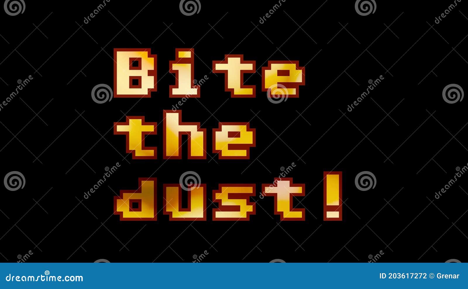 8 bit clean bite the dust stock photo. Image of decease - 203617272