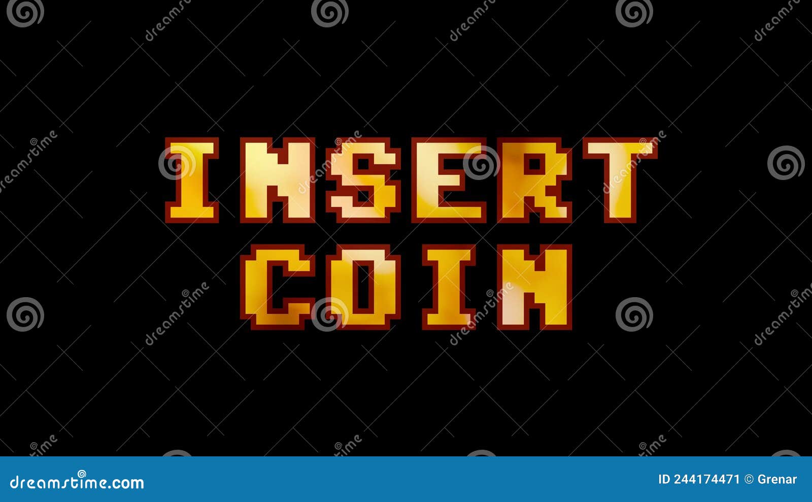 8 bit clean insert coin stock image. Image of simple - 244174471