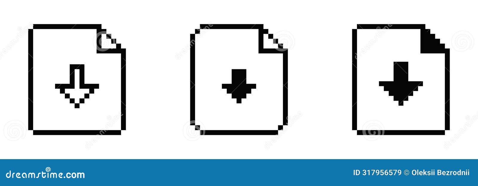 8 Bit Document Icon. Pixel 8bit Text File Old Retro Symbol Cartoon ...