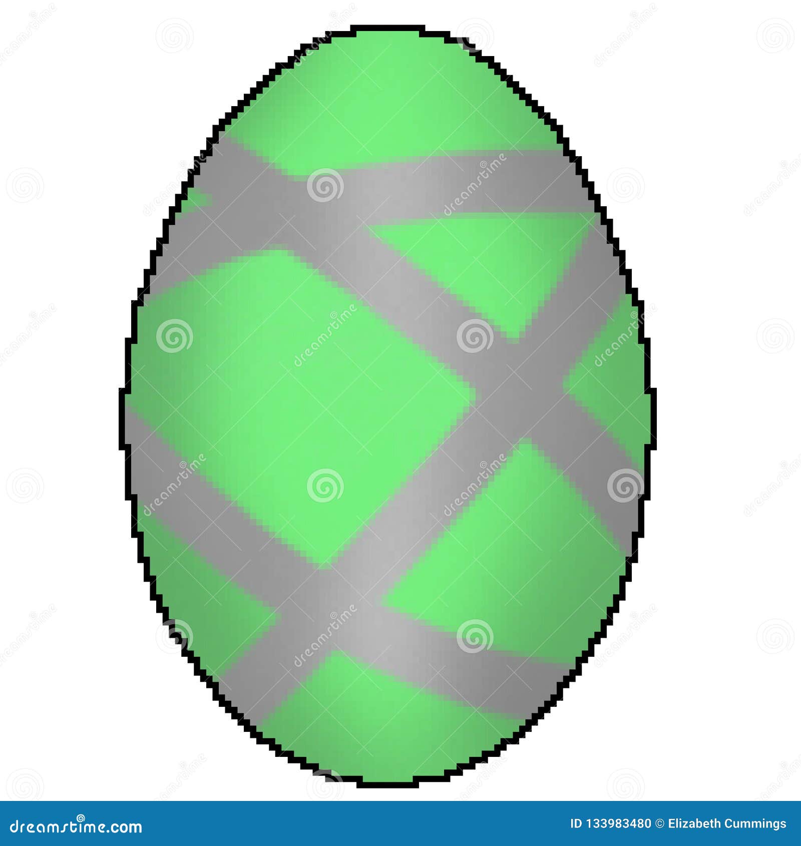 8 Bit Drawn Colorfully Designed Easter Egg Stock Illustration ...