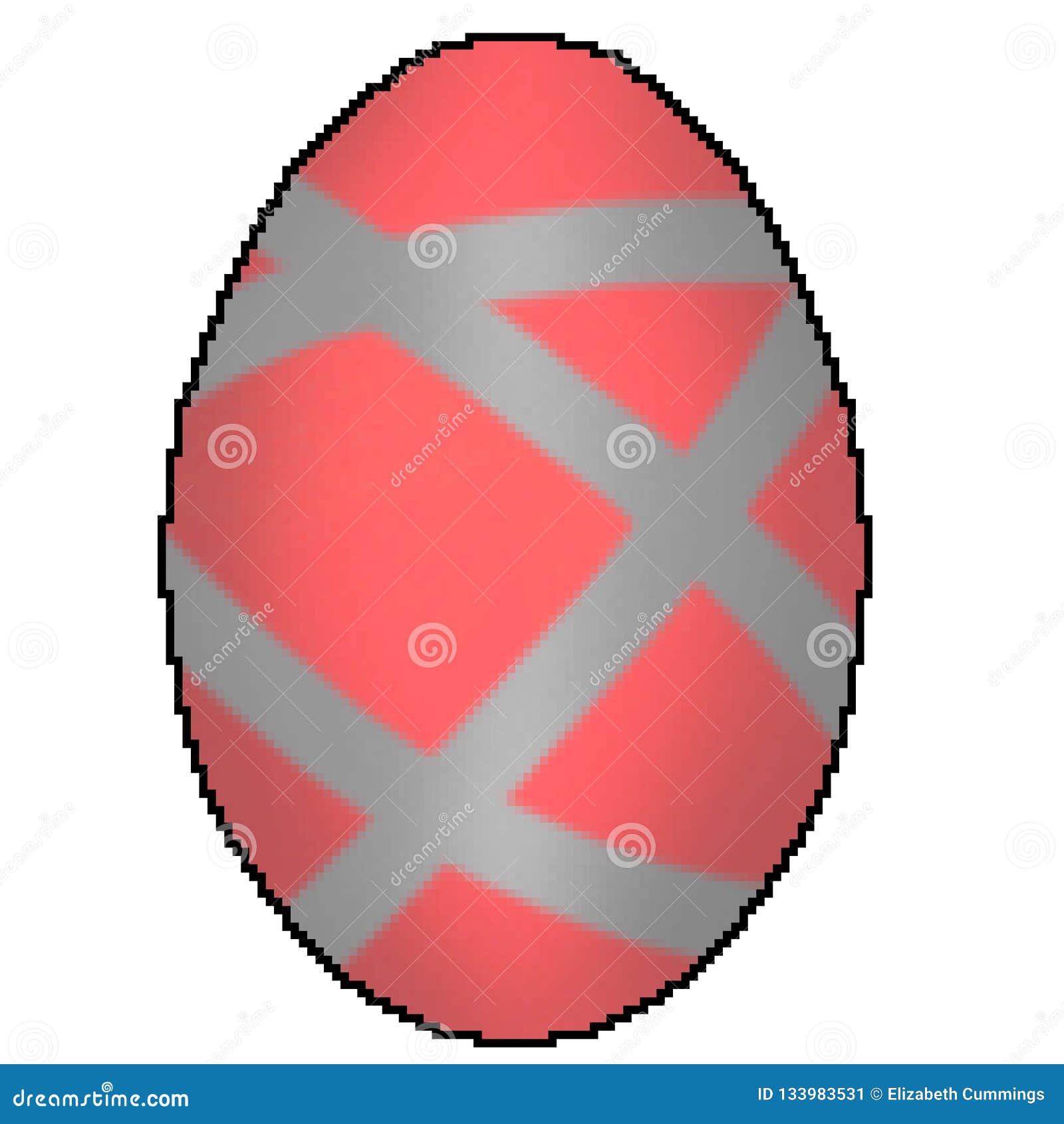 8 Bit Drawn Colorfully Designed Easter Egg Stock Illustration ...