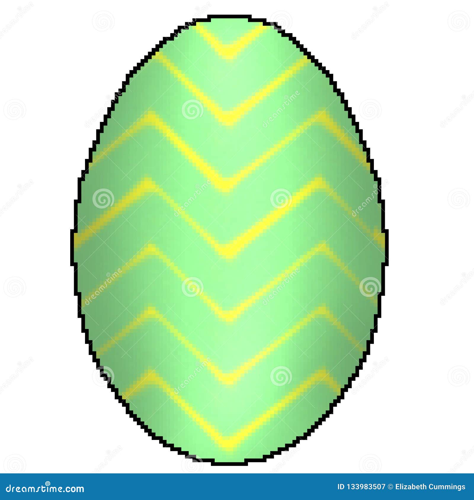 8 Bit Drawn Colorfully Designed Easter Egg Stock Illustration ...