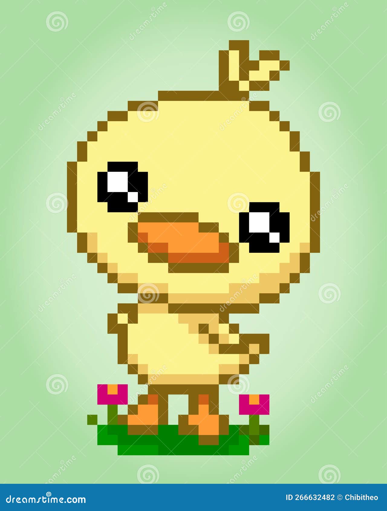 8-bit Duck Pixels. Animal in Vector Stock Vector - Illustration of game ...