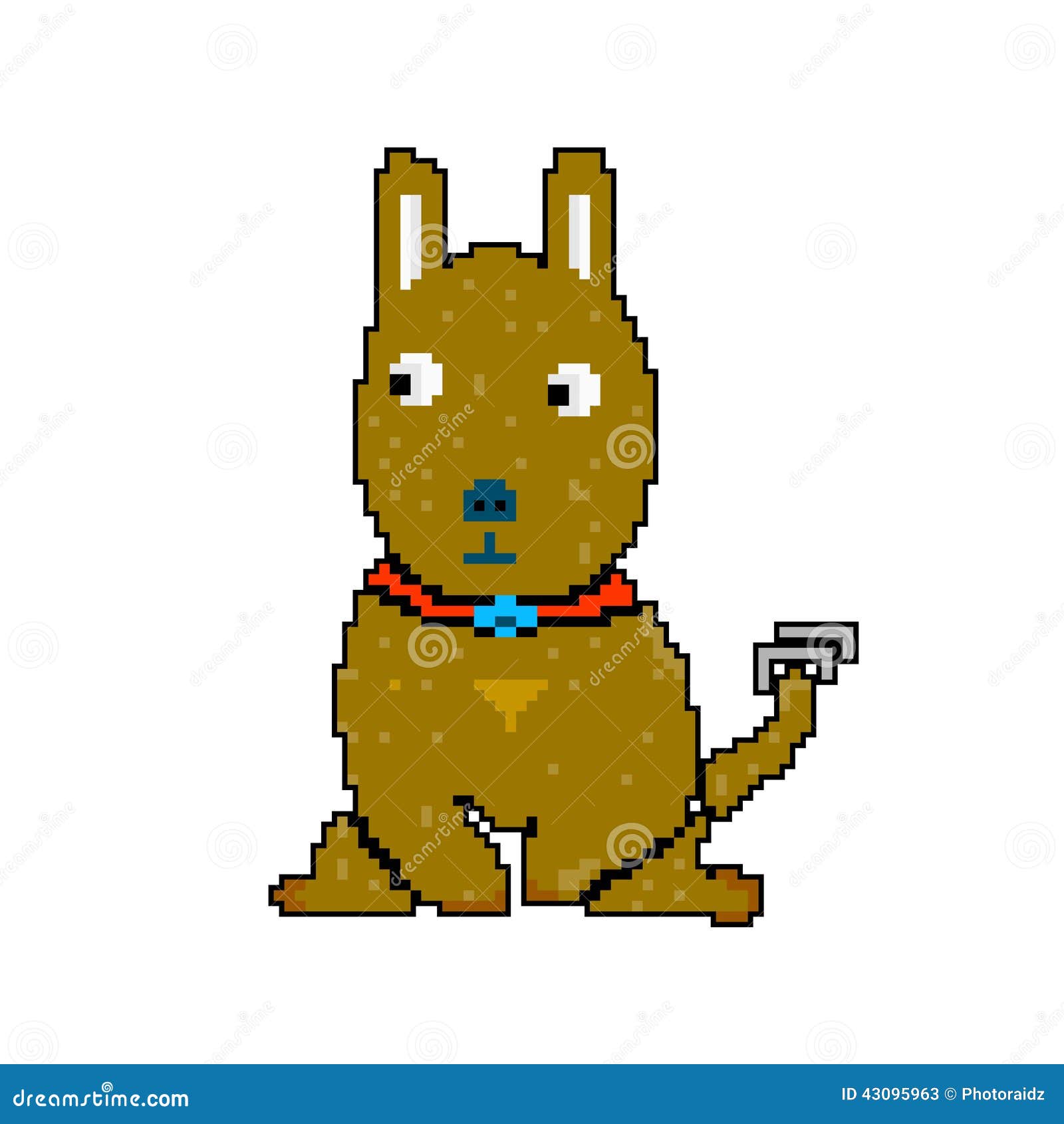 Bit E Pixel Di Stile 8 Del Cane Illustrazione di Stock - Illustrazione ...