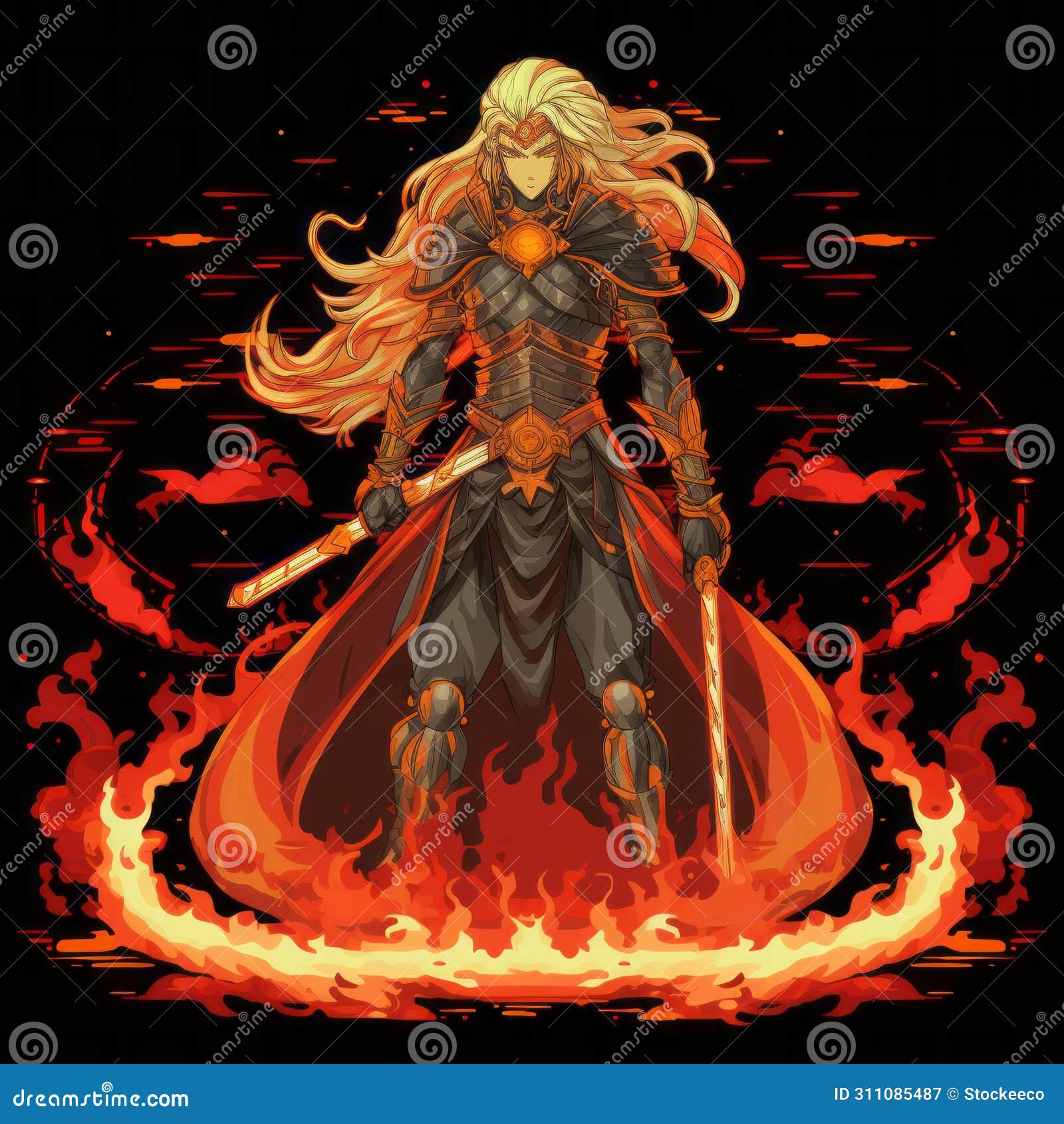 16-bit Fire Emblem Style Malphas Image Creation Stock Illustration ...