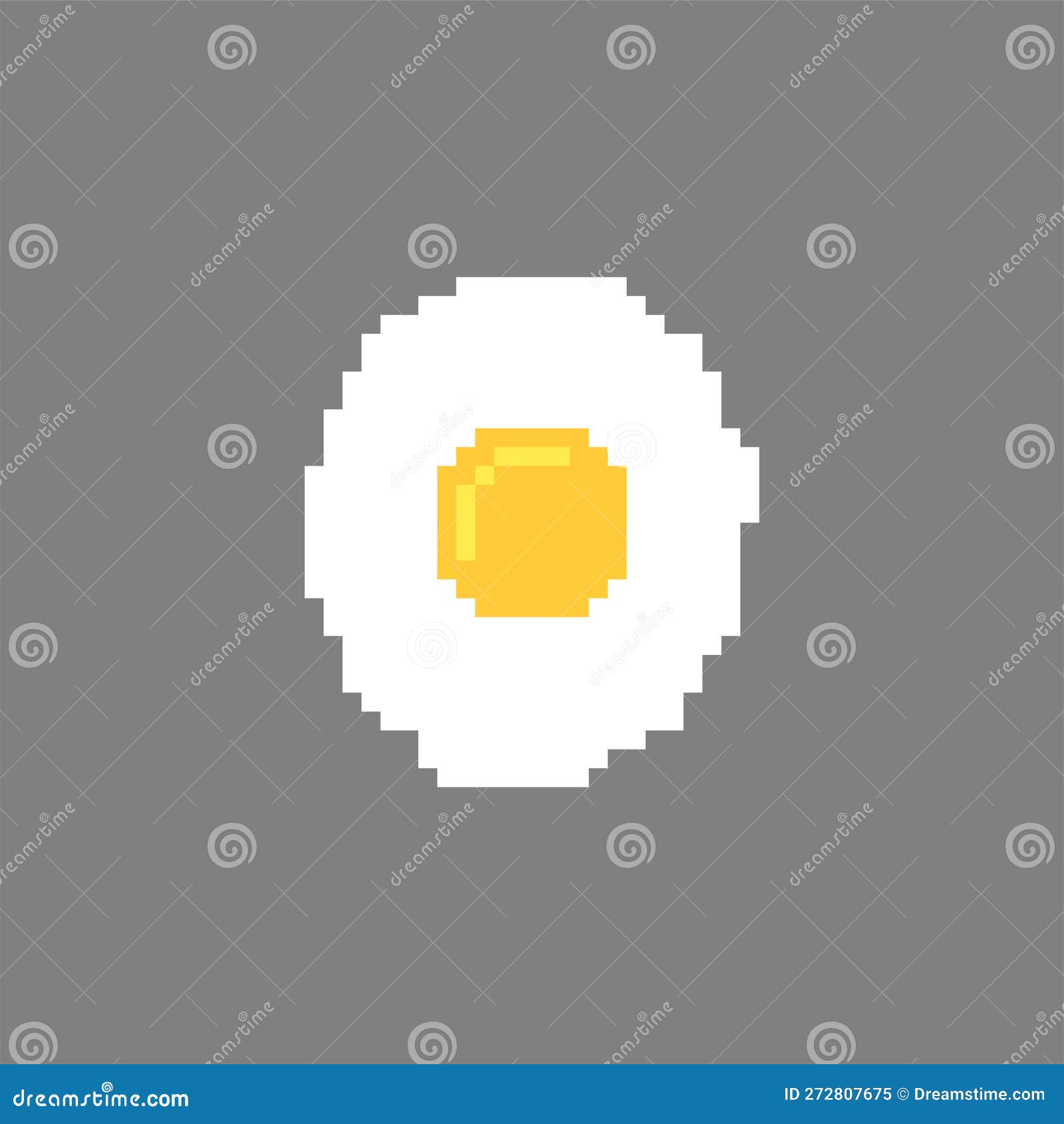 8 Bit Fried Egg Pixel Art. Pixelated Breakfast Concept Stock Vector ...