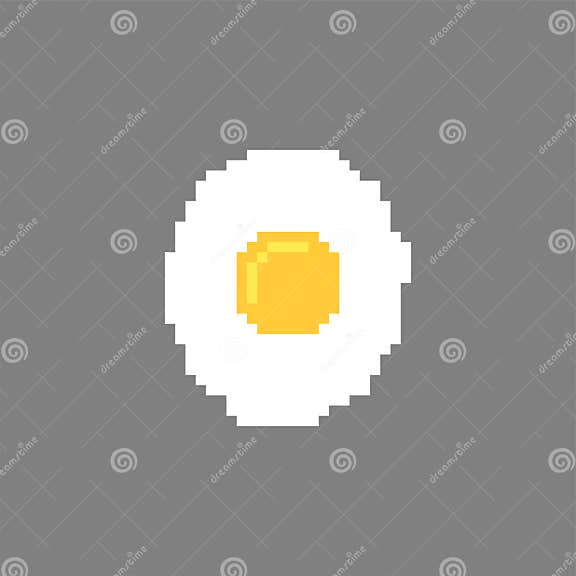 8 Bit Fried Egg Pixel Art. Pixelated Breakfast Concept Stock Vector ...