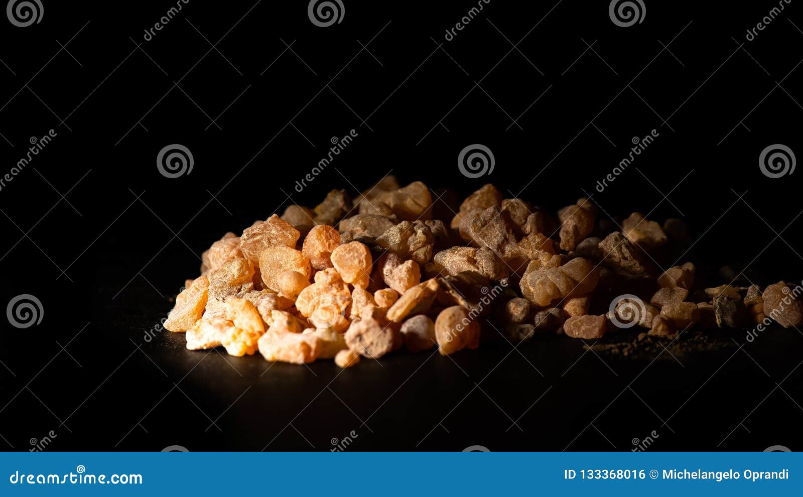 A Bit of Grain Incense on a Black Background Stock Photo - Image of ...