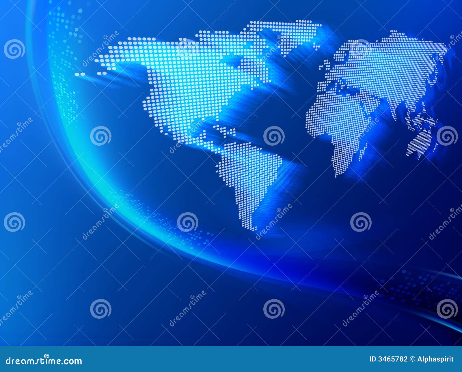 Bit motion with world map stock illustration. Illustration of dotted ...
