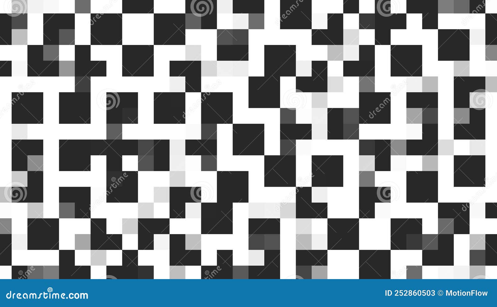 8 Bit Pattern with Black and White Pixels Stock Video - Video of grid ...