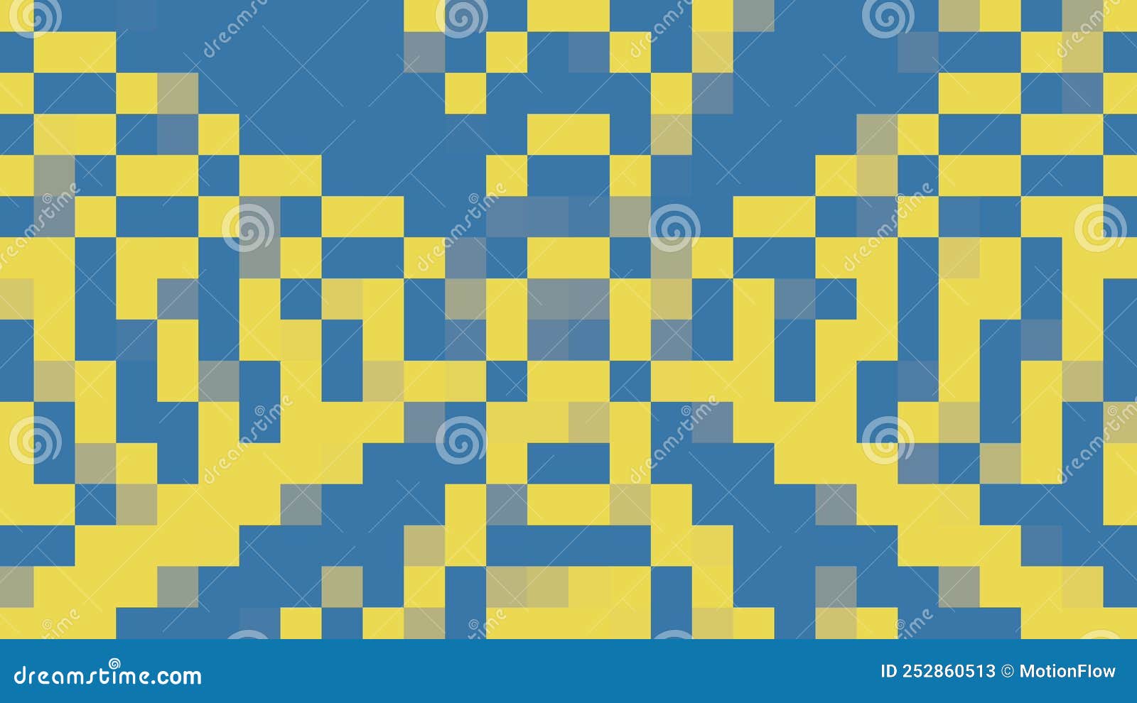 8 Bit Pattern with Blue and Yellow Pixels Stock Video - Video of ...