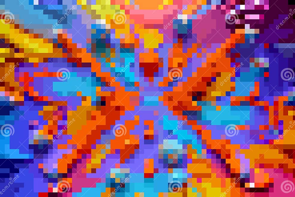 8-bit Pixel Abstract Vector Backdrop Background Color Colorful Stock ...