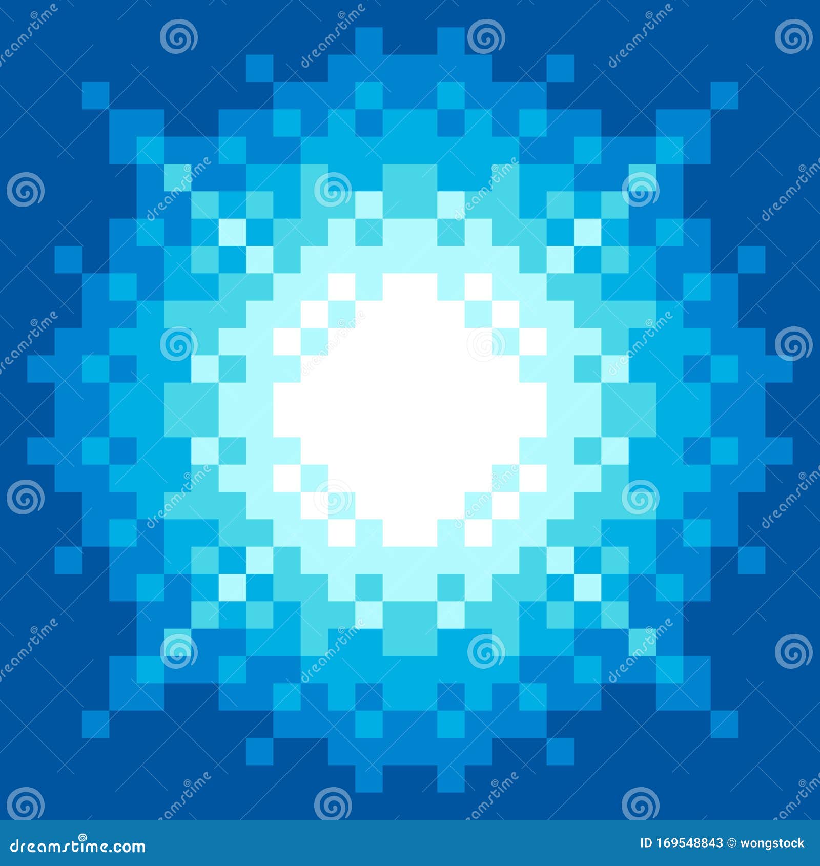 8-Bit Pixel-art Blue Explosion Stock Vector - Illustration of supernova ...