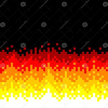 8-Bit Pixel-art Fire Background Stock Vector - Illustration of game ...