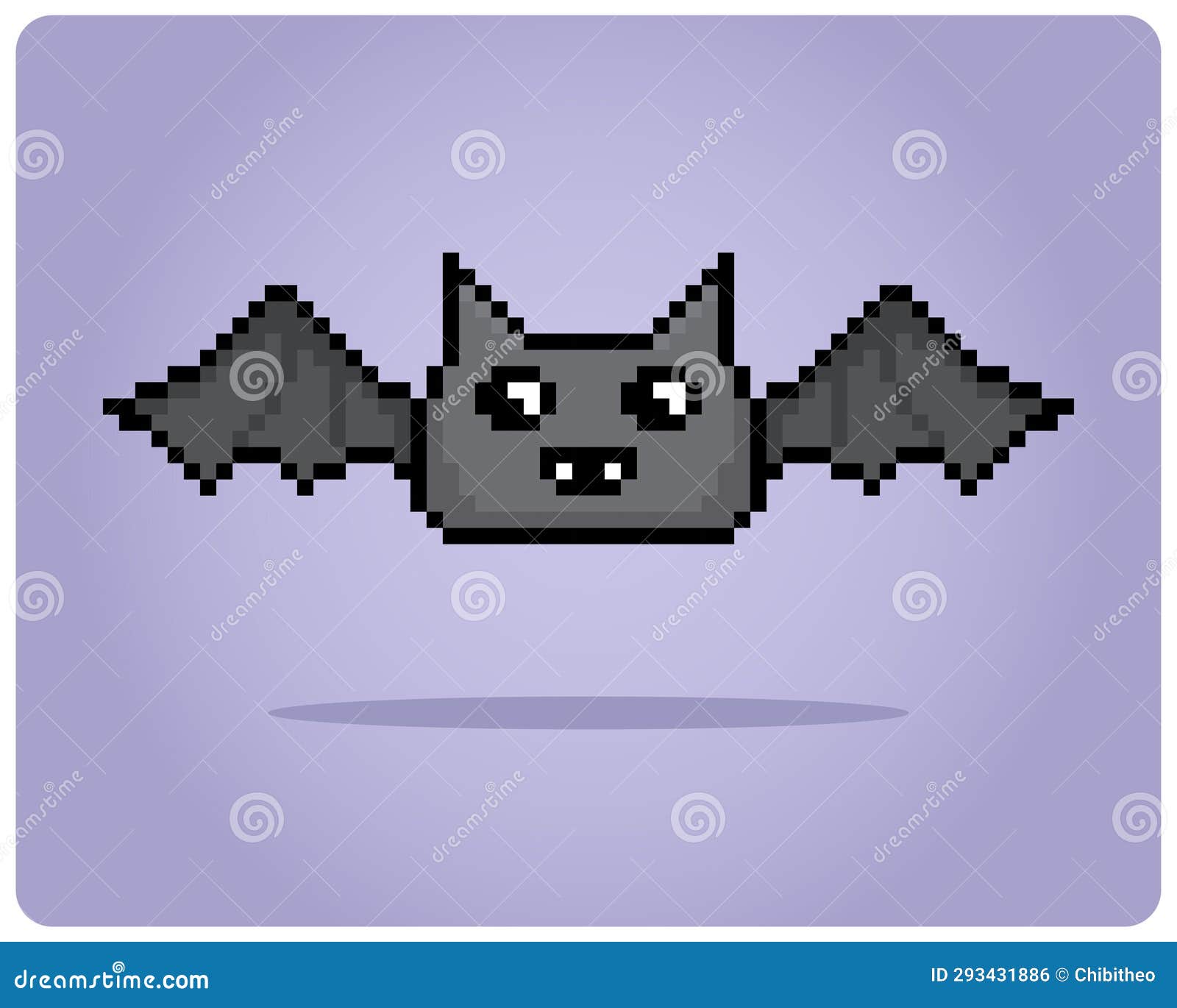 Bat in 8 Bit Pixel Art. Pixel Animals for Game Assets in Vector Stock ...