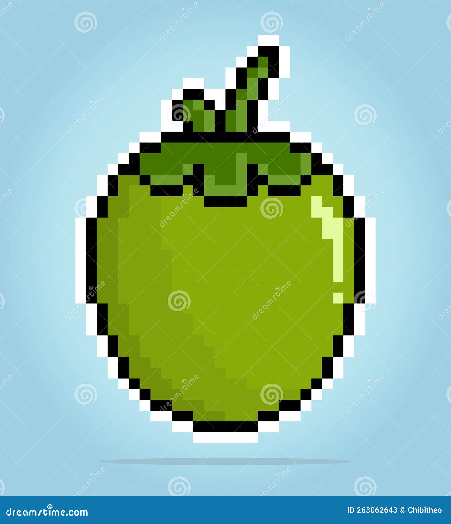 8-bit Pixel Coconut. Fruit in Vector Illustrations Stock Vector ...