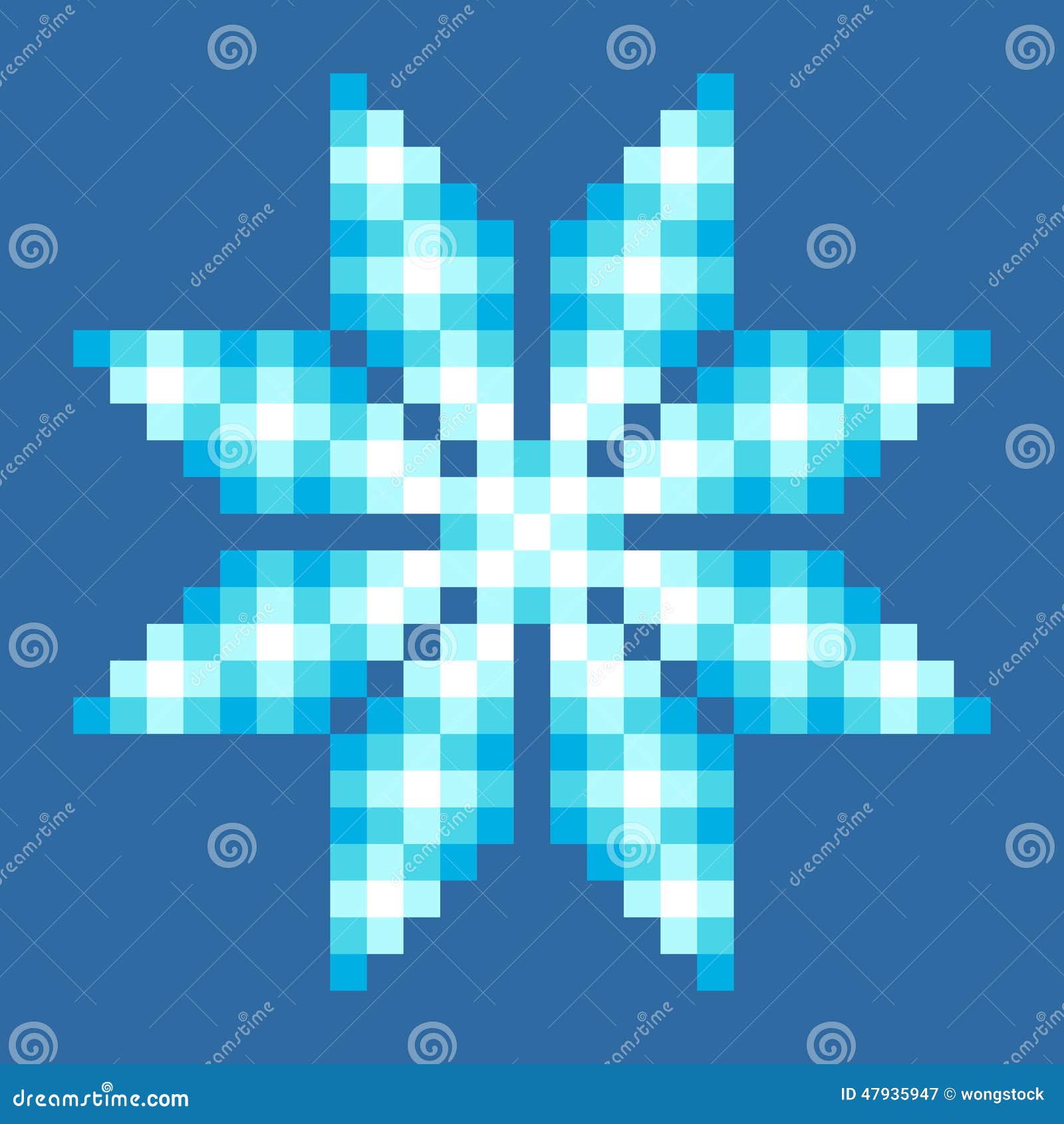 Snowflake Pixel Art Icon, Pixel Illustration | CartoonDealer.com #183752454